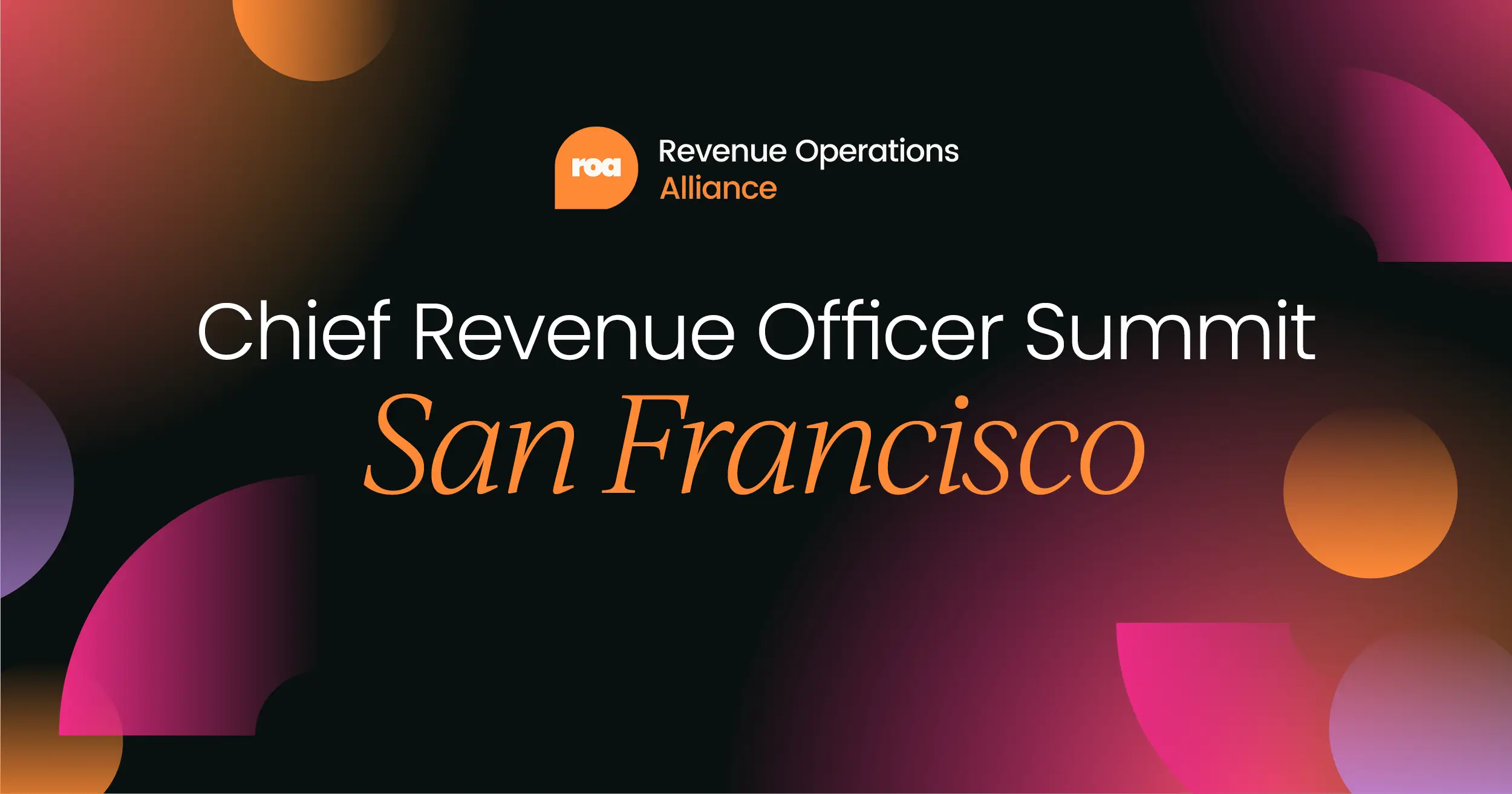 Virtual tickets | Chief Revenue Officer Summit | San Francisco